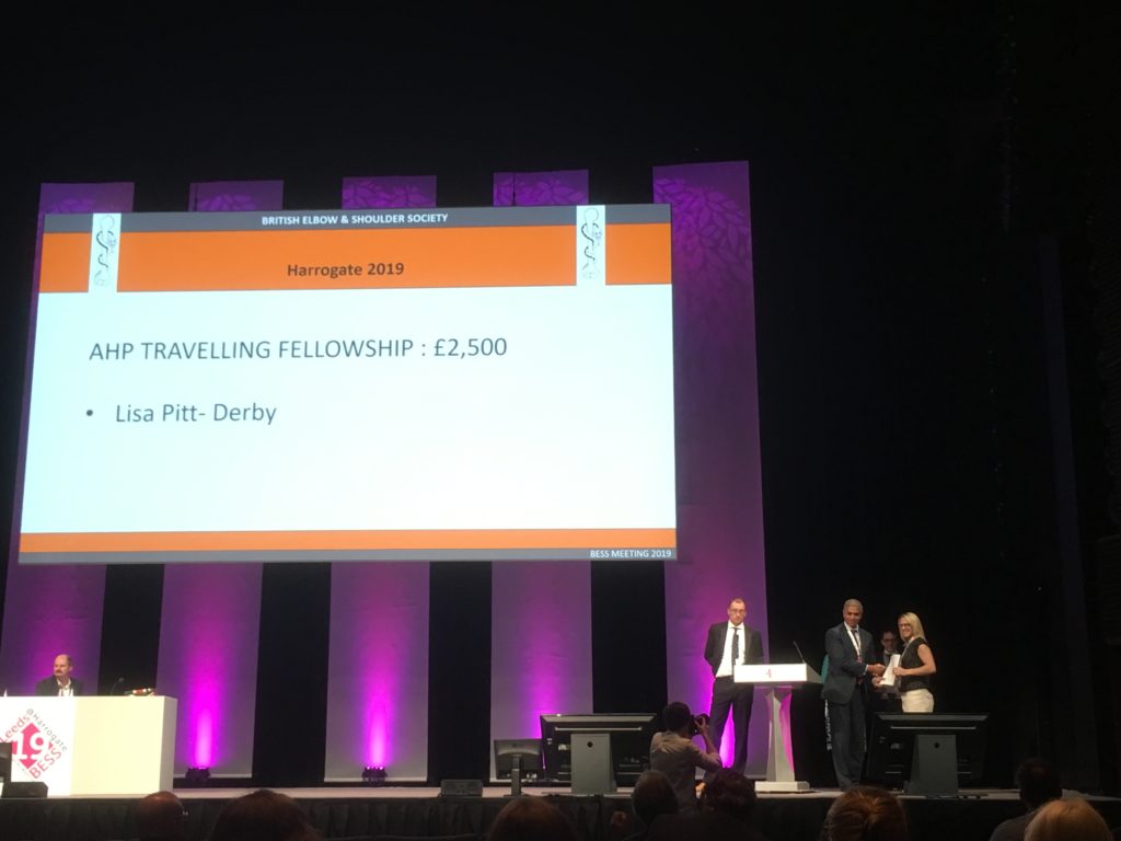 Lisa is awarded BESS Fellowship! – Derby Shoulder Unit